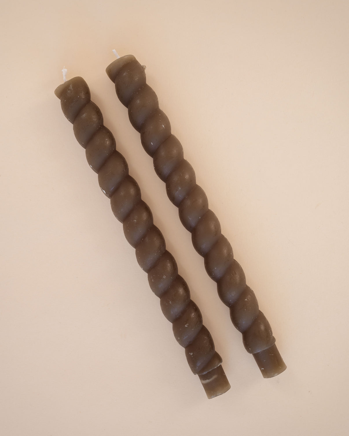 Mossy Brown Twisted Tapers | Shoppe at The Avenue